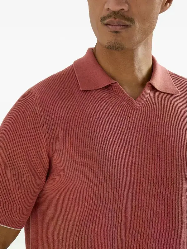 Brunello Cucinelli Ribbed T-shirt - Red