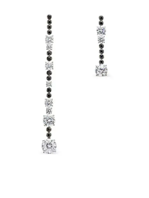 ANABELA CHAN X Robert Wun 14k White Gold And Rhodium Vermeil Sapphire And Diamond Earrings - Silver