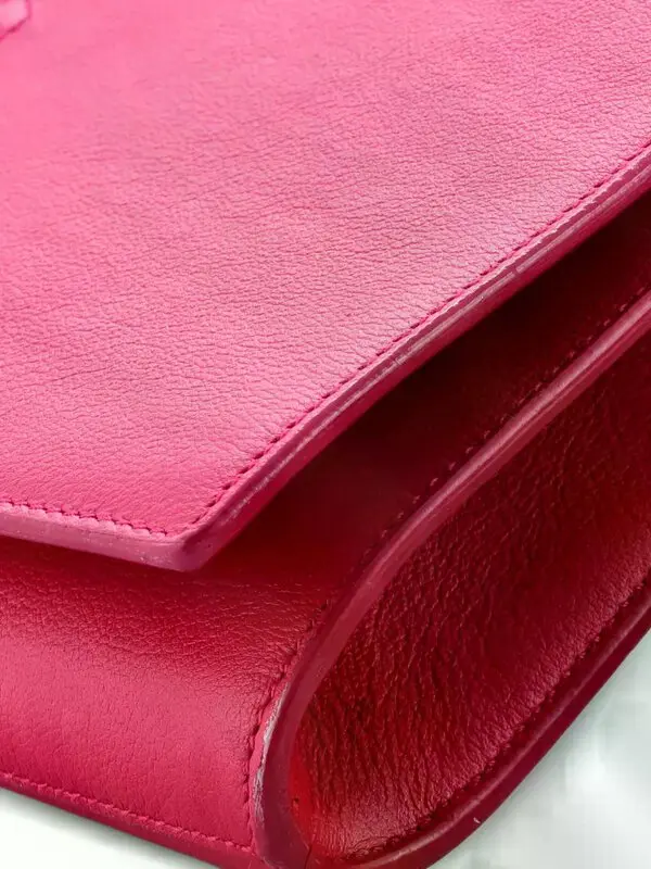 Saint Laurent Belle De Jour Leather Large Clutch Bag - Pink