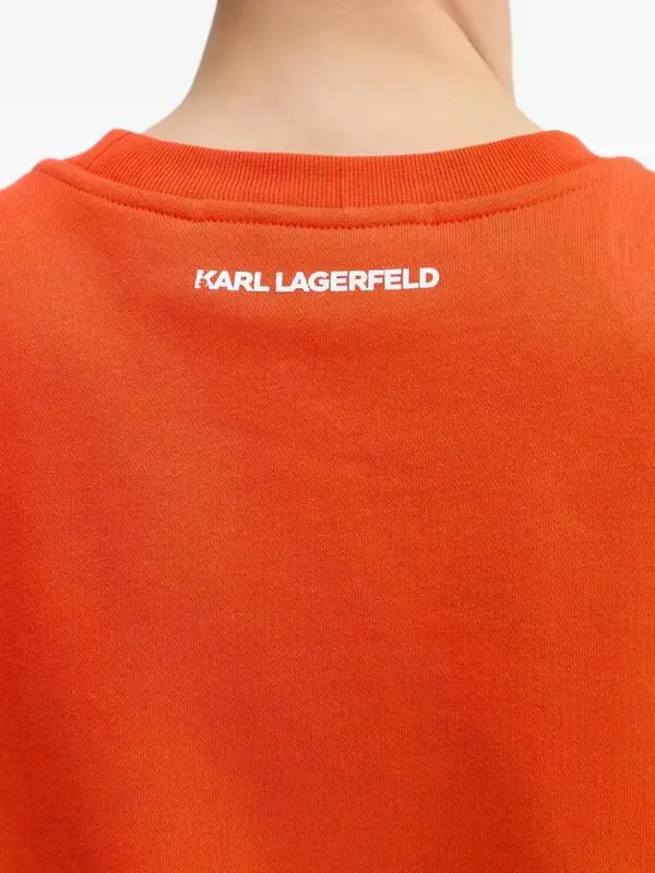Karl Lagerfeld Graphic Print Crew Neck Sweater