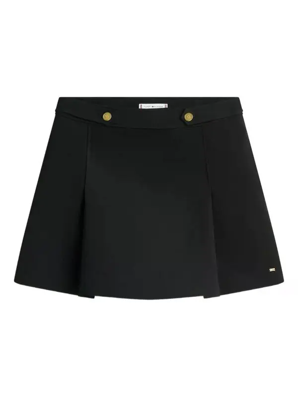 Tommy Hilfiger Button-detail A-line Mini Skirt - Black