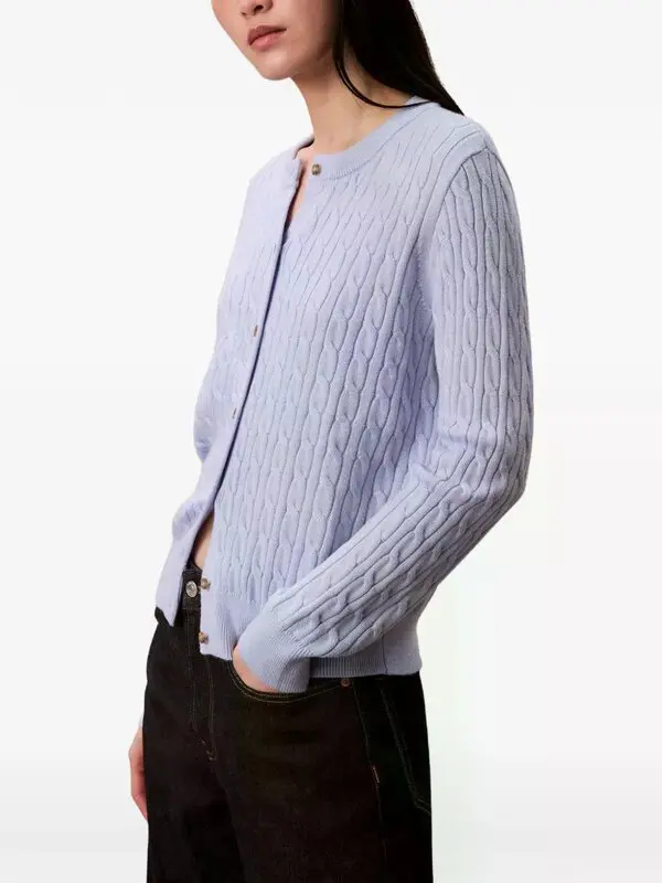 Calvin Klein Cable Knit Buttoned Cardigan