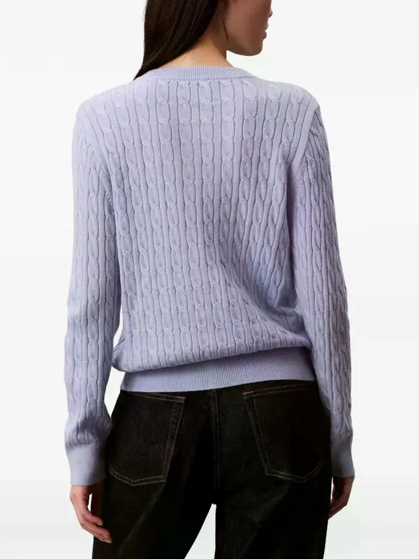 Calvin Klein Cable Knit Buttoned Cardigan