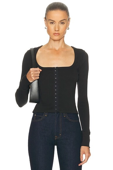 GRLFRND Hook & Eye Long Sleeve Top