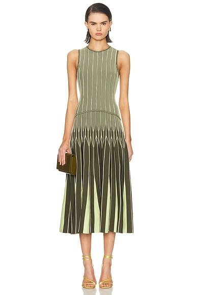 Simkhai Oaklen Midi Dress - Pine Multi