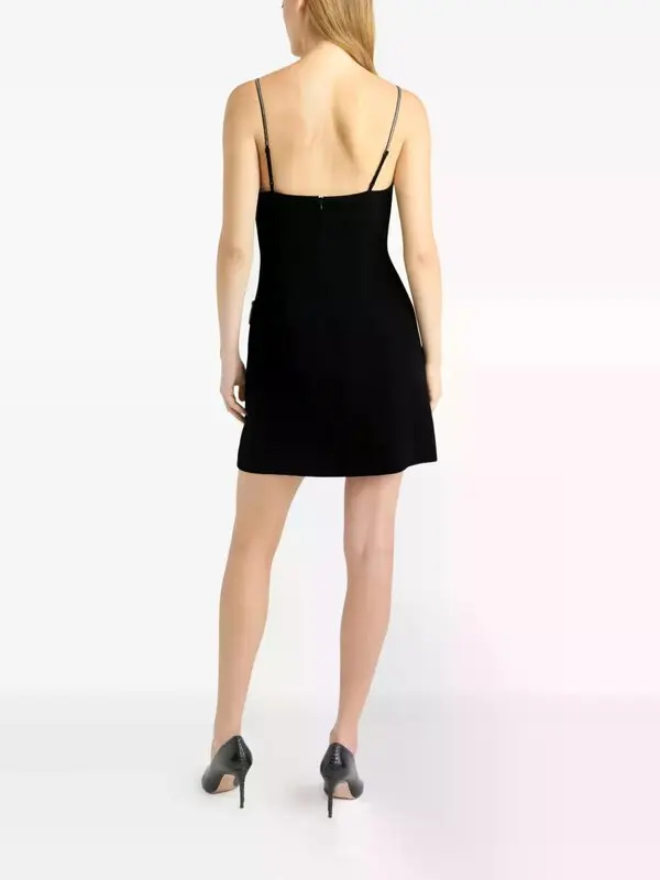 Cinq À Sept Corded Rhinestone Bow Mini Dress
