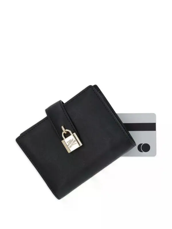 Karl Lagerfeld Padlock Flap Wallet - Black