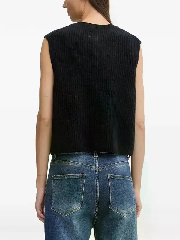 Marc O'polo Button Sleeveless Top - Black