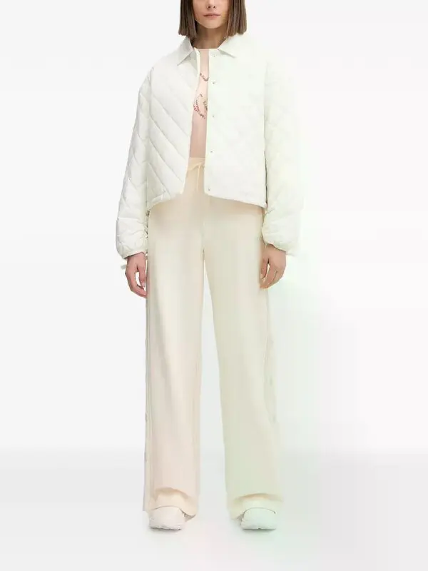 Guess Rhinestone Embellished Wide Leg Track Pants