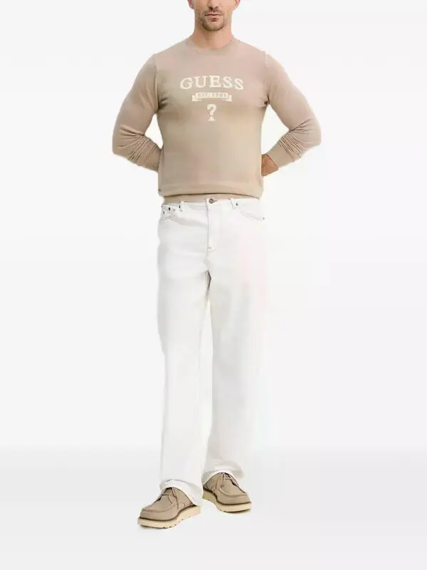 Guess Logo Knit Sweater - Neutrals