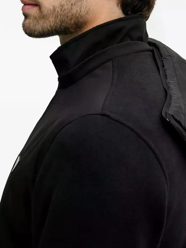 Guess Hooded Zip Jacket With Logo Plaque