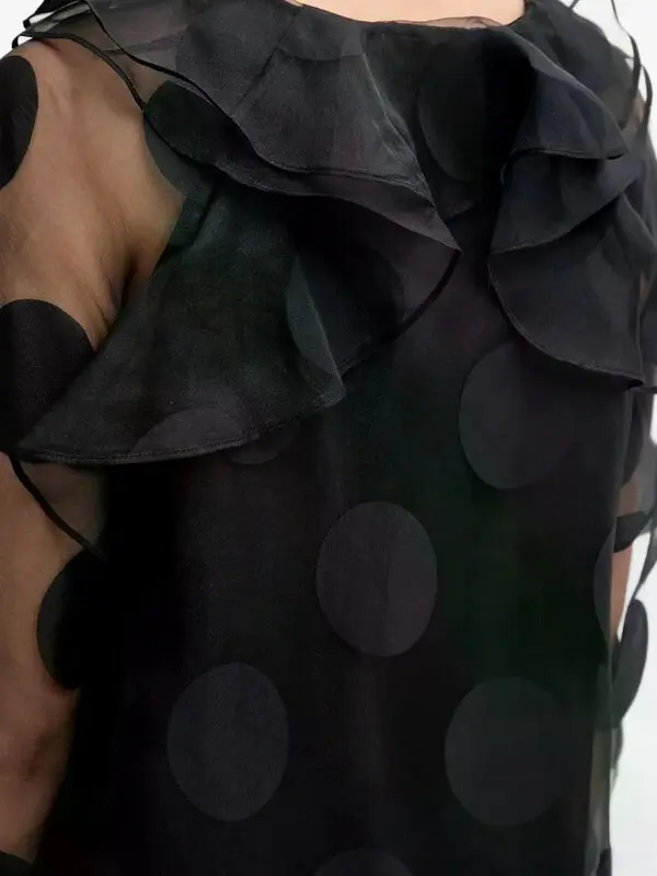 Stine Goya Ruffled Polka-dot Blouse