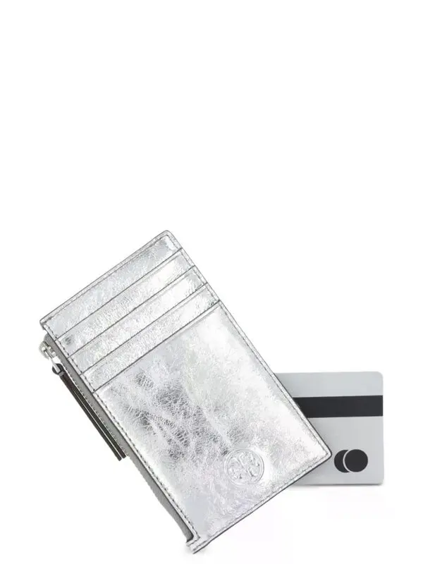 Tory Burch Embossed-logo Leather Cardholder