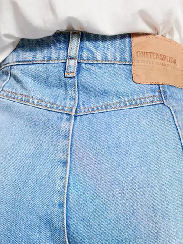 ONETEASPOON High-rise Cuffed Hem Denim Shorts - Blue