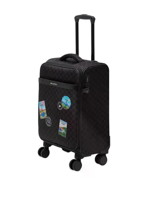 Karl Lagerfeld Monogram Trolley Suitcase
