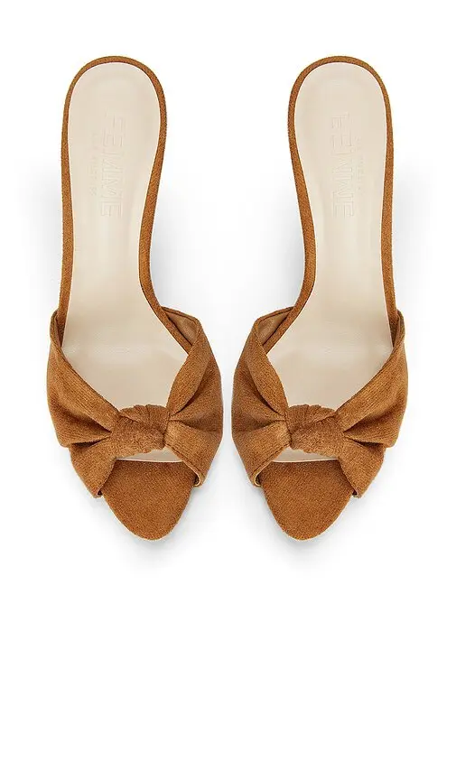 Femme La Janis Mule With Stiletto Heel - Rust