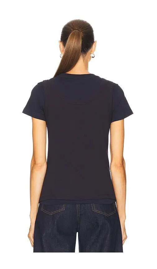 GRLFRND Layered Short Sleeve Tee - Navy