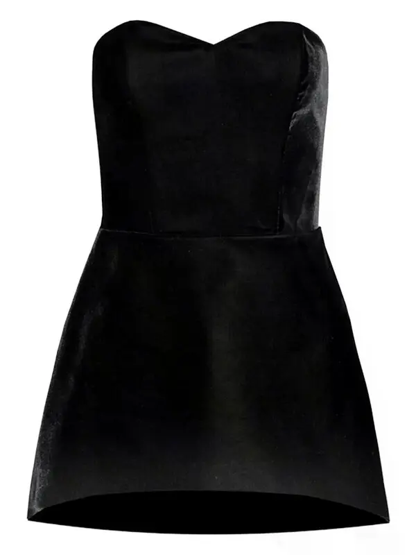 VESTIAIRE D'UN OISEAU LIBRE Velvet Mini Dress - Black