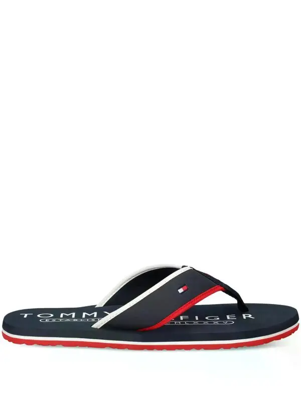 Tommy Hilfiger Striped Thong Flat Sole Slides