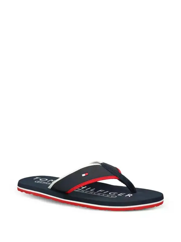 Tommy Hilfiger Striped Thong Flat Sole Slides