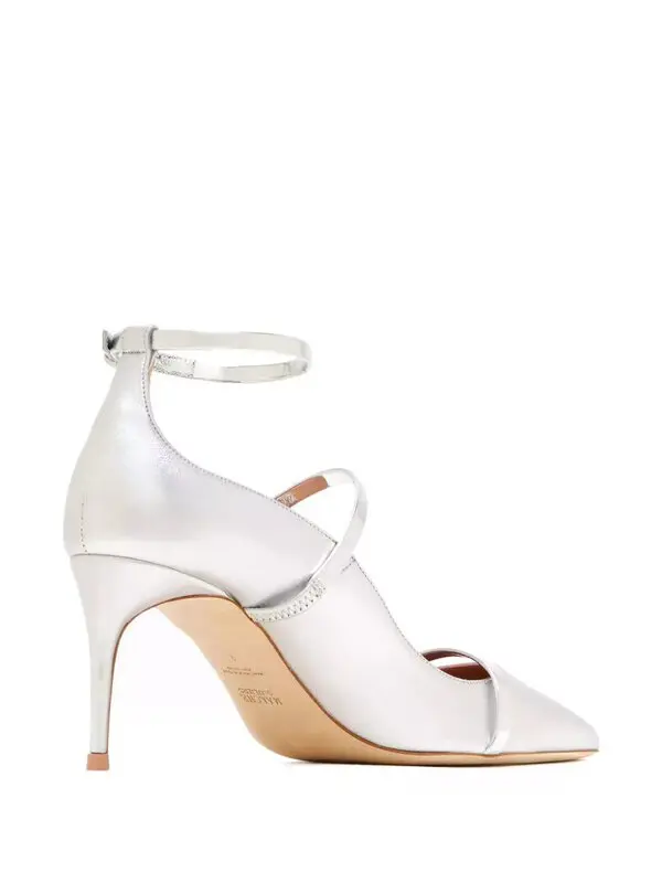 MALONE SOULIERS Tone Pointed Toe Ankle Strap Stiletto Heel Pumps