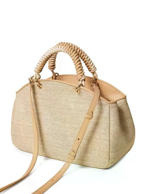 TWINSET Bowler Tote Bag With Woven Handles