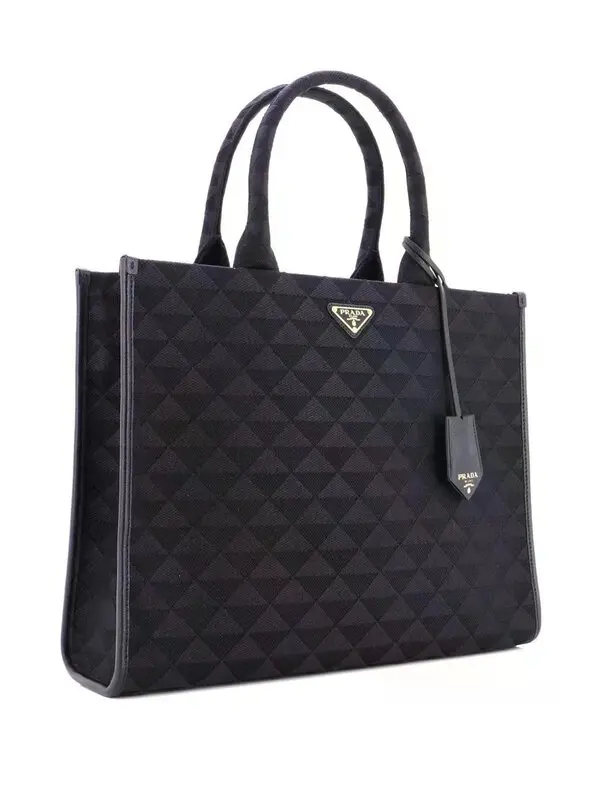 Prada Symbole Shopper Jacquard Large Tote Bag