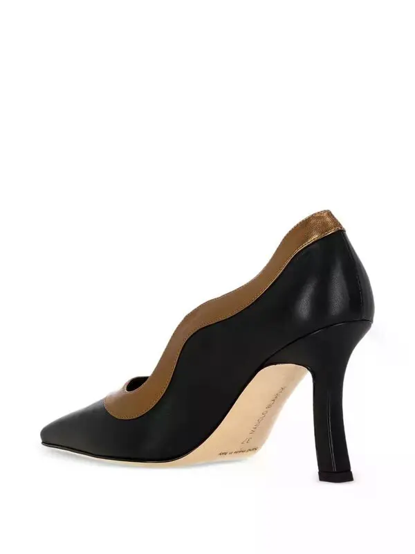 Manolo Blahnik Pointed Toe Trimmed Pumps