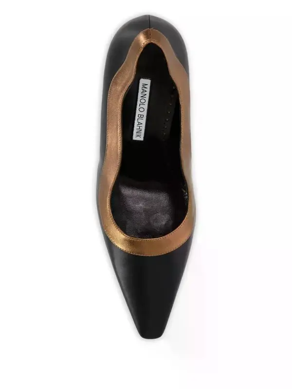Manolo Blahnik Pointed Toe Trimmed Pumps