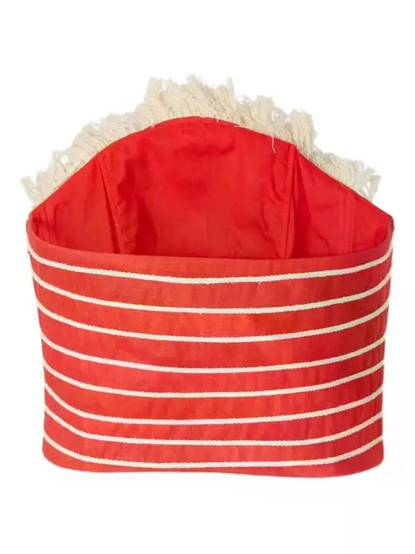 ANDRES OTALORA Sol Quema Fringed Top - Red