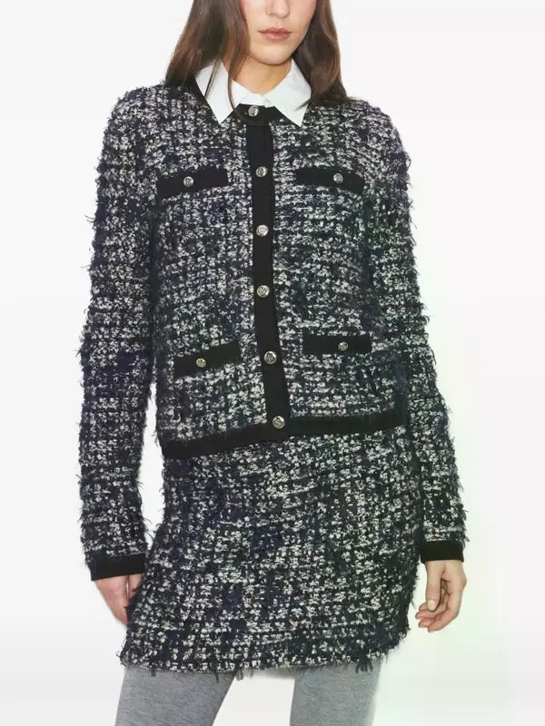 Tory Burch Kendra Tweed Button Cardigan