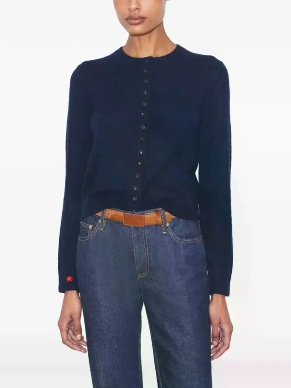 Tory Burch Buttoned Cardigan With Floral Motif