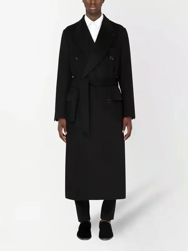 Dolce & Gabbana Belted Double-breasted Cashmere Coat