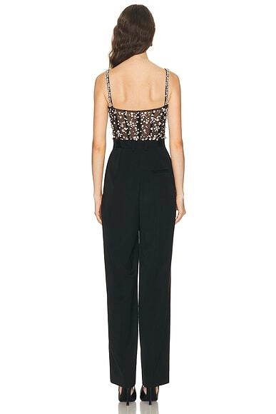 Oscar De La Renta Embellished Bustier Jumpsuit