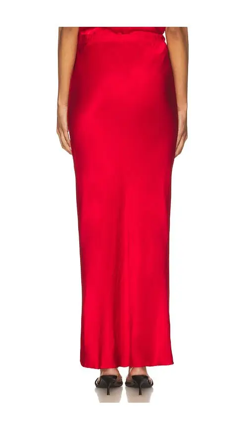 BOBI Midi Bias Cut Skirt In . Also