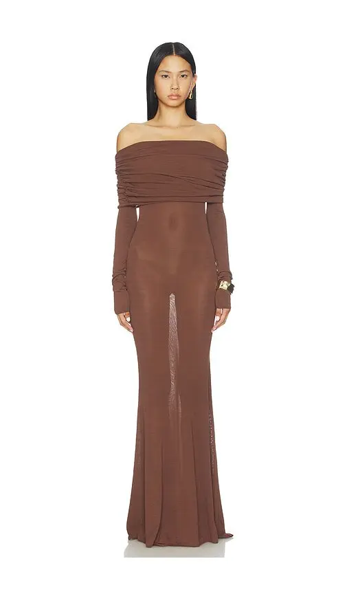 Lpa Marren Maxi Knit Dress - Brown