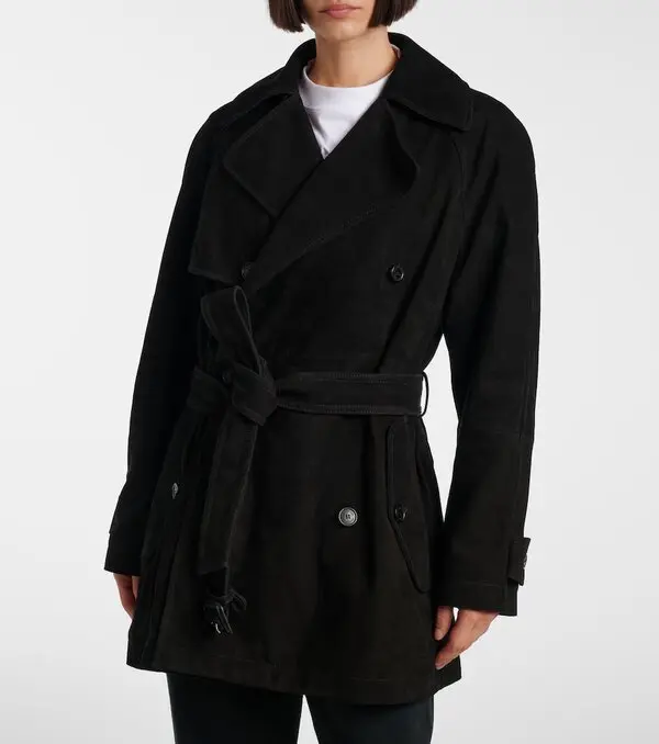 Balenciaga Suede Trench Coat