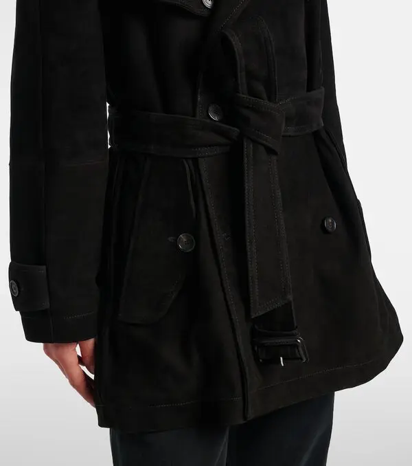 Balenciaga Suede Trench Coat