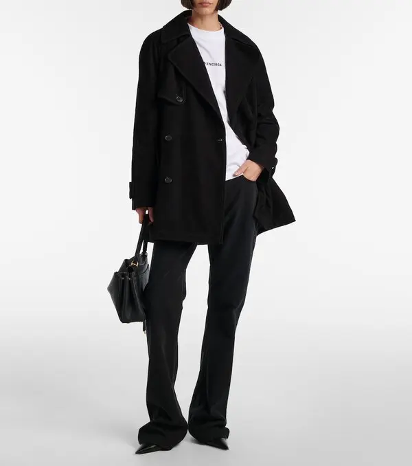 Balenciaga Suede Trench Coat