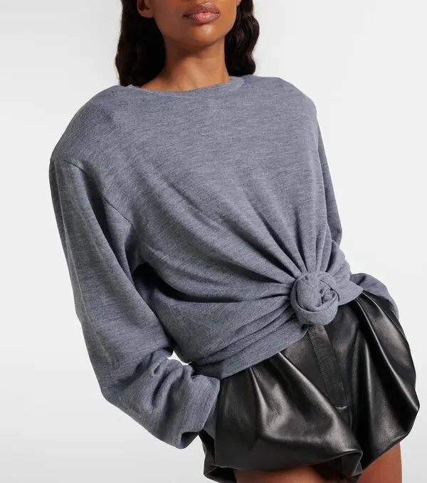 Magda Butrym Wool Sweater With Detachable Shoulder Pads