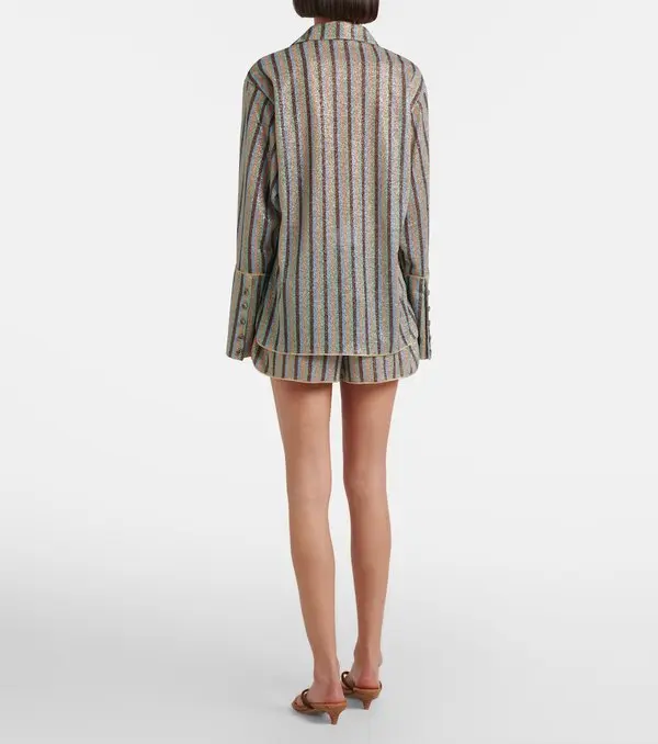 Oseree Lumiere Striped Shorts - Multicoloured