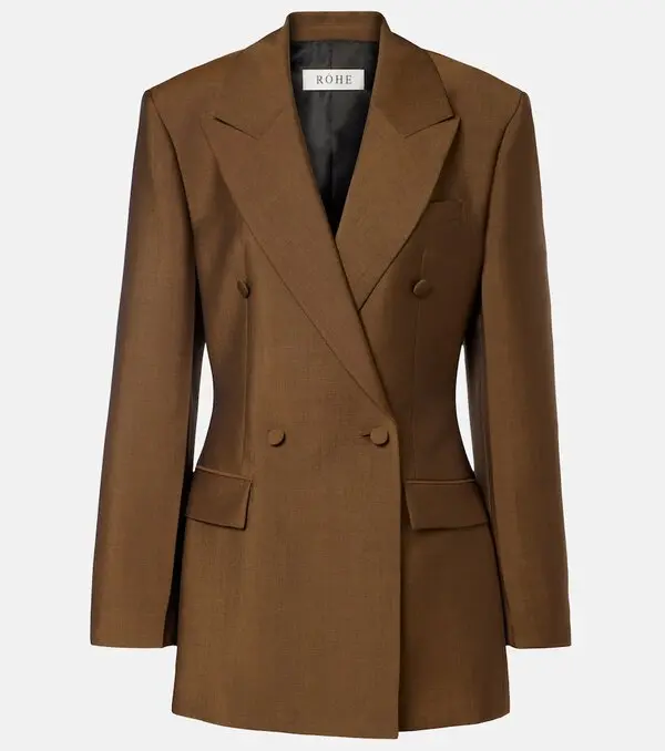 RÓHE Virgin Wool And Mohair Blazer - Brown