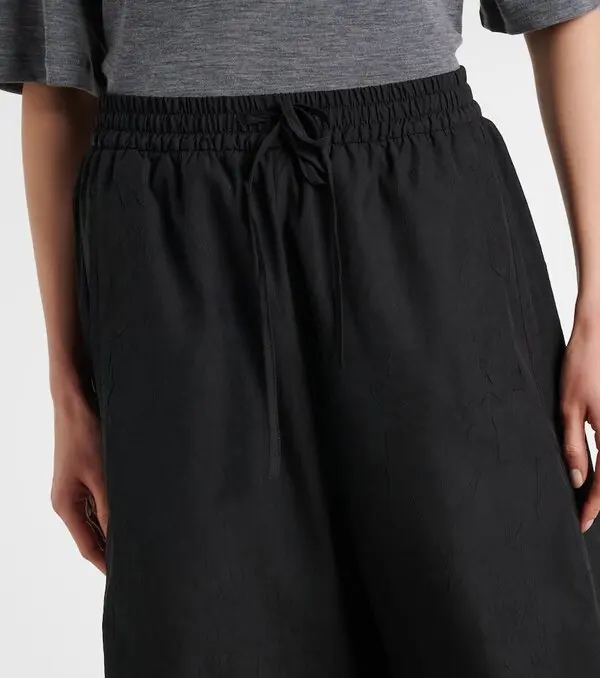 RÓHE Barrel-leg Pants In /grizzly - Black