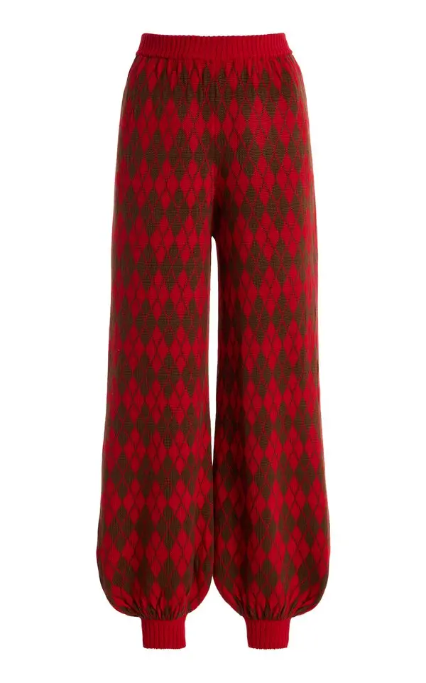 La Veste Arlequín Knit Wool Pants