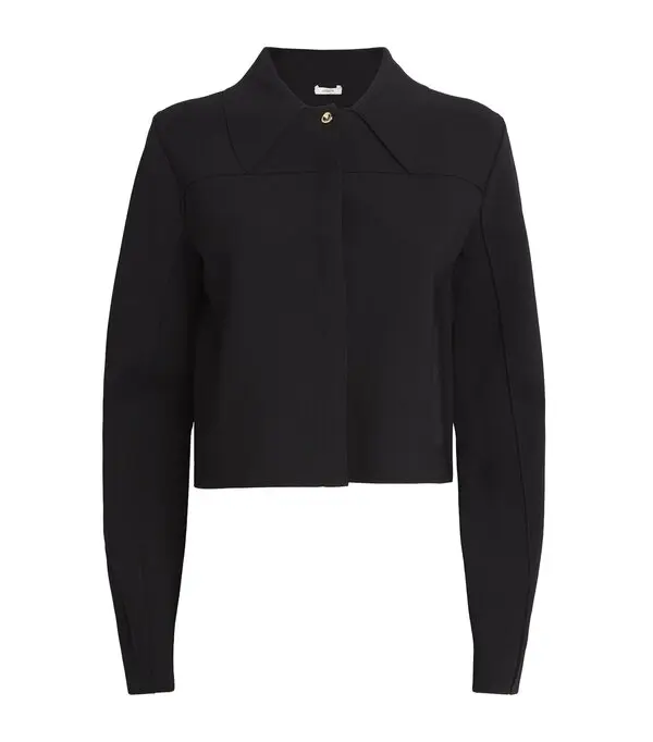 JOSEPH Milano-knit Gare Cropped Jacket - Black