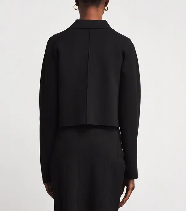 JOSEPH Milano-knit Gare Cropped Jacket - Black