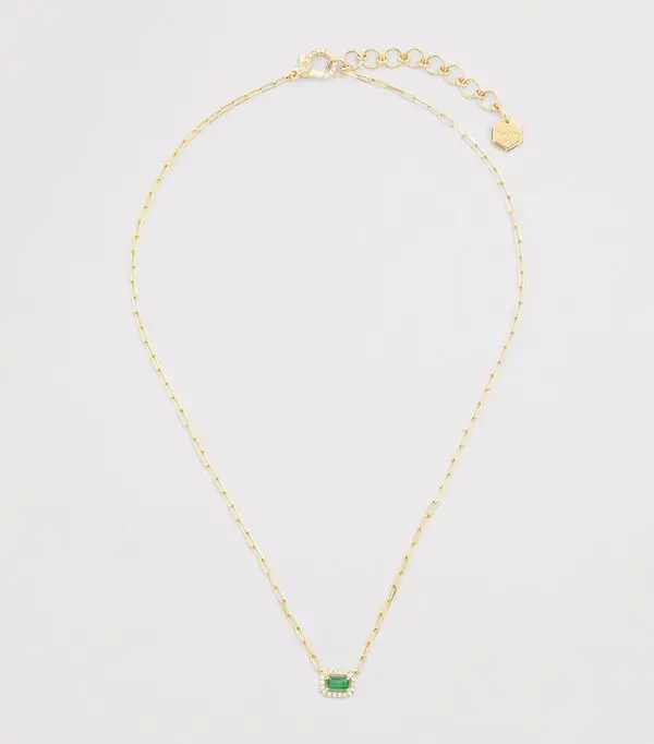 Shay Yellow Emerald And Diamond Mini Me Chain Necklace