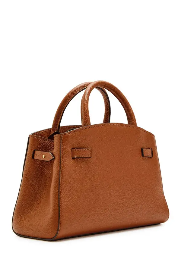 DEMELLIER Small Grained Leather Top Handle Bag