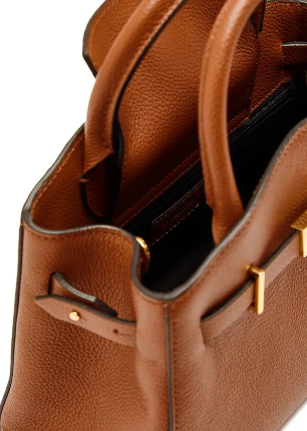 DEMELLIER Small Grained Leather Top Handle Bag