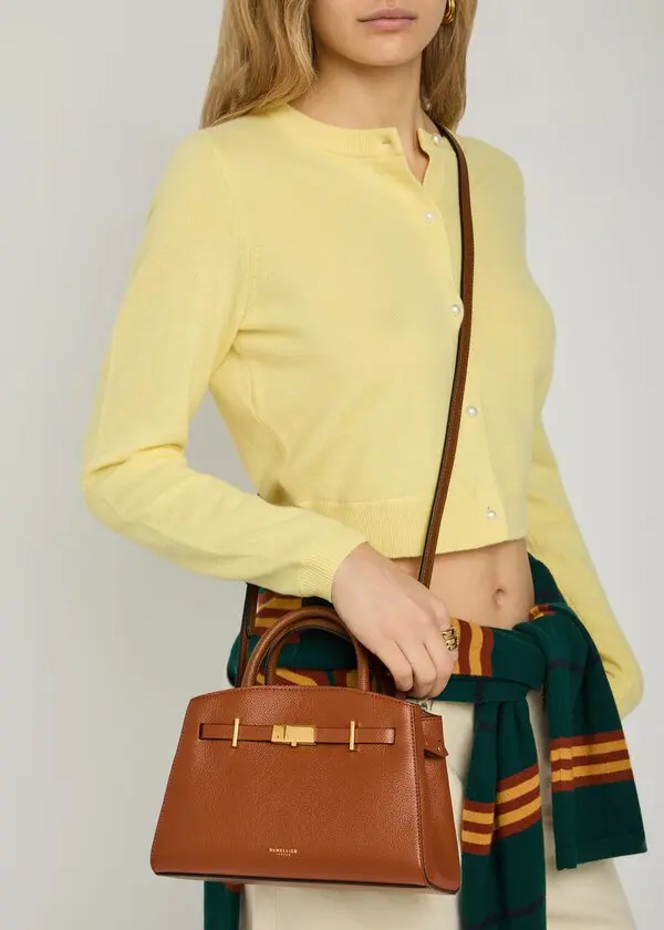 DEMELLIER Small Grained Leather Top Handle Bag